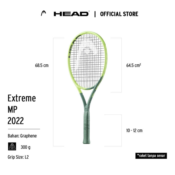 Jual HEAD Racket Extreme Mp 2022 FREE Coverbag - Raket Tennis Tanpa ...