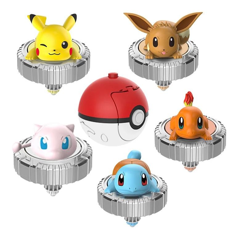 Jual ldcx toy pokemon figure battle spinning top pikachu pokeball ...