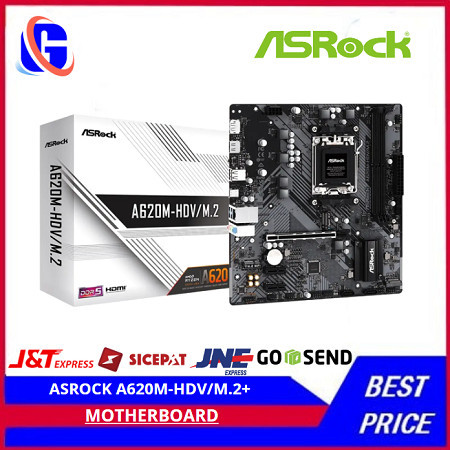 Jual HARGA DISC - ASROCK A620M-HDV/M.2+ Motherboard AMD A620 Ryzen AM5 Micro ATX | Shopee Indonesia