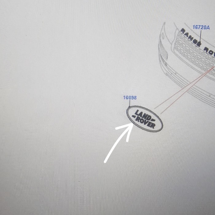 Jual Name Plates Logo Genuine Land Rover Lr053190 | Shopee Indonesia