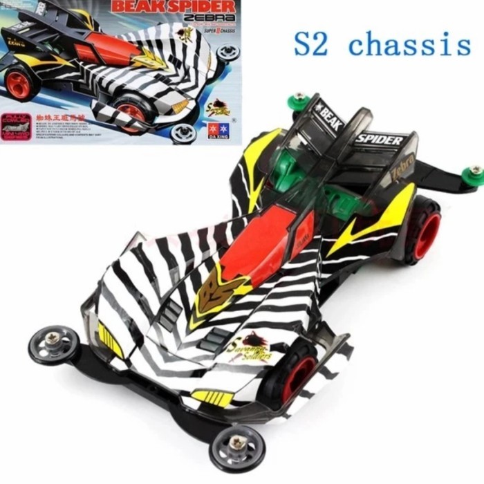 Jual REP TAMIYA MINI 4WD DAXING BEAK SPIDER ZEBRA [ SUPER 2 CHASIS ...