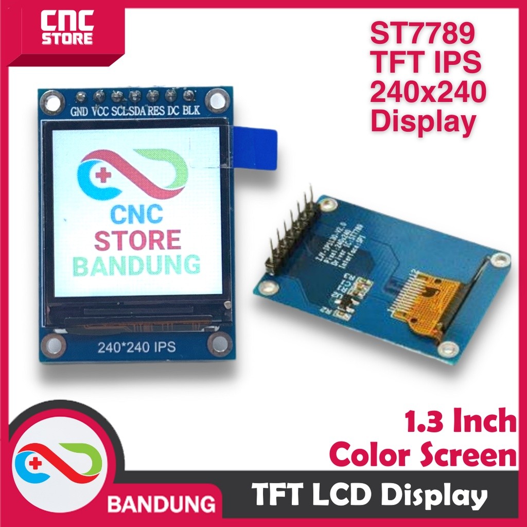 Jual TFT IPS 240x240 DISPLAY MODULE OLED FULL COLOR SCREEN LCD 1.3 INCH HD | Shopee Indonesia