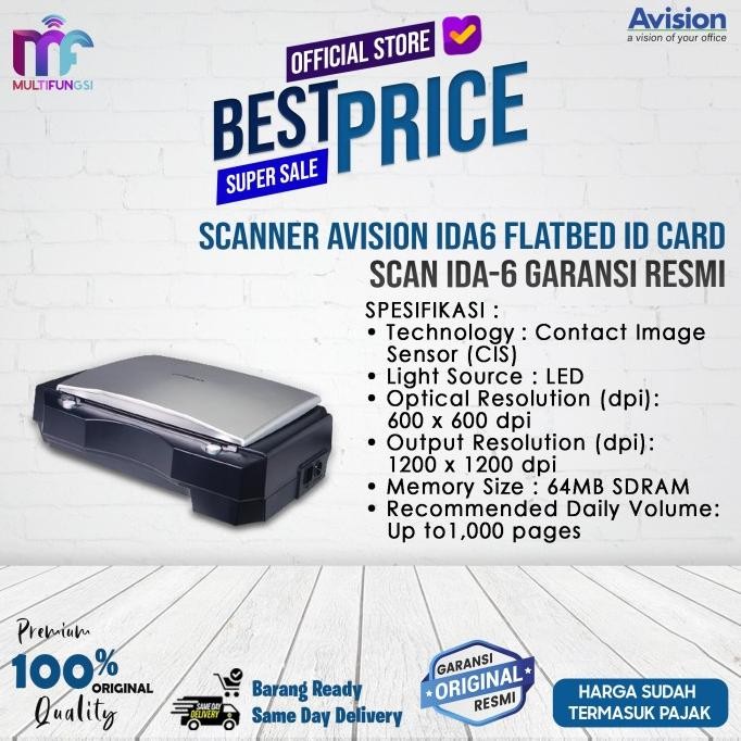 Jual Scanner Avision IDA6 Flatbed ID Card Scan IDA-6 Garansi Resmi ...