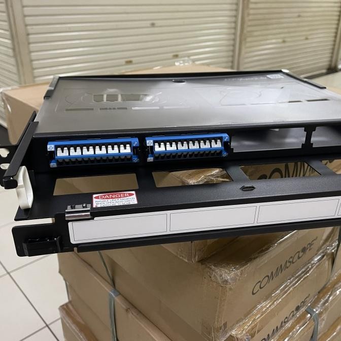 Jual commscope OTB 48 port LC single mode fiber optic EPX 1 U fixed panel 760251042 EPX-1U-MOD ...