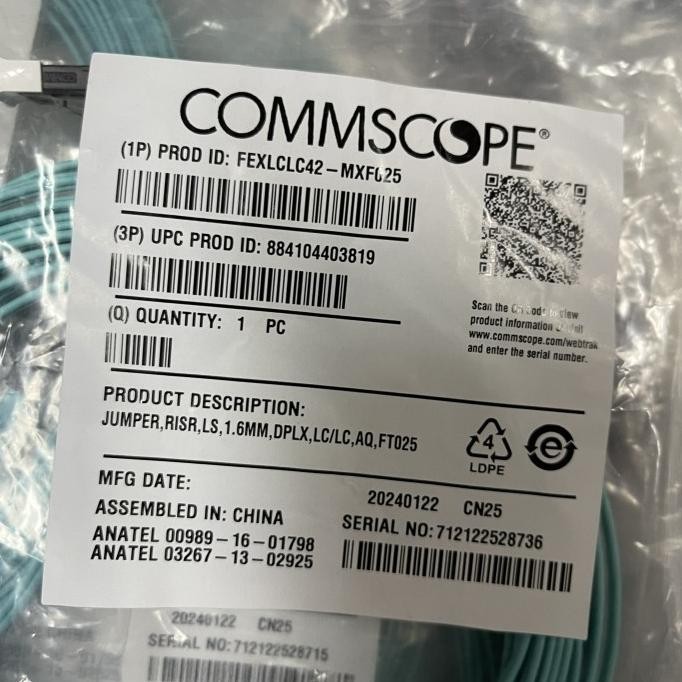 Jual Fiber optic lc to lc om 4 40 giga 35 feet 10.6 meter commscope ...