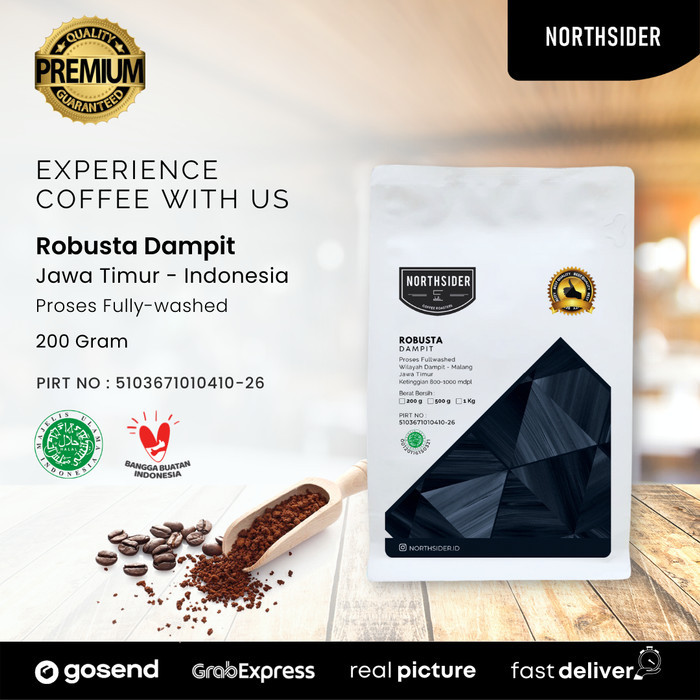 Jual Northsider Kopi Robusta Dampit Jawa Timur Fully-Washed Coffee 200G ...