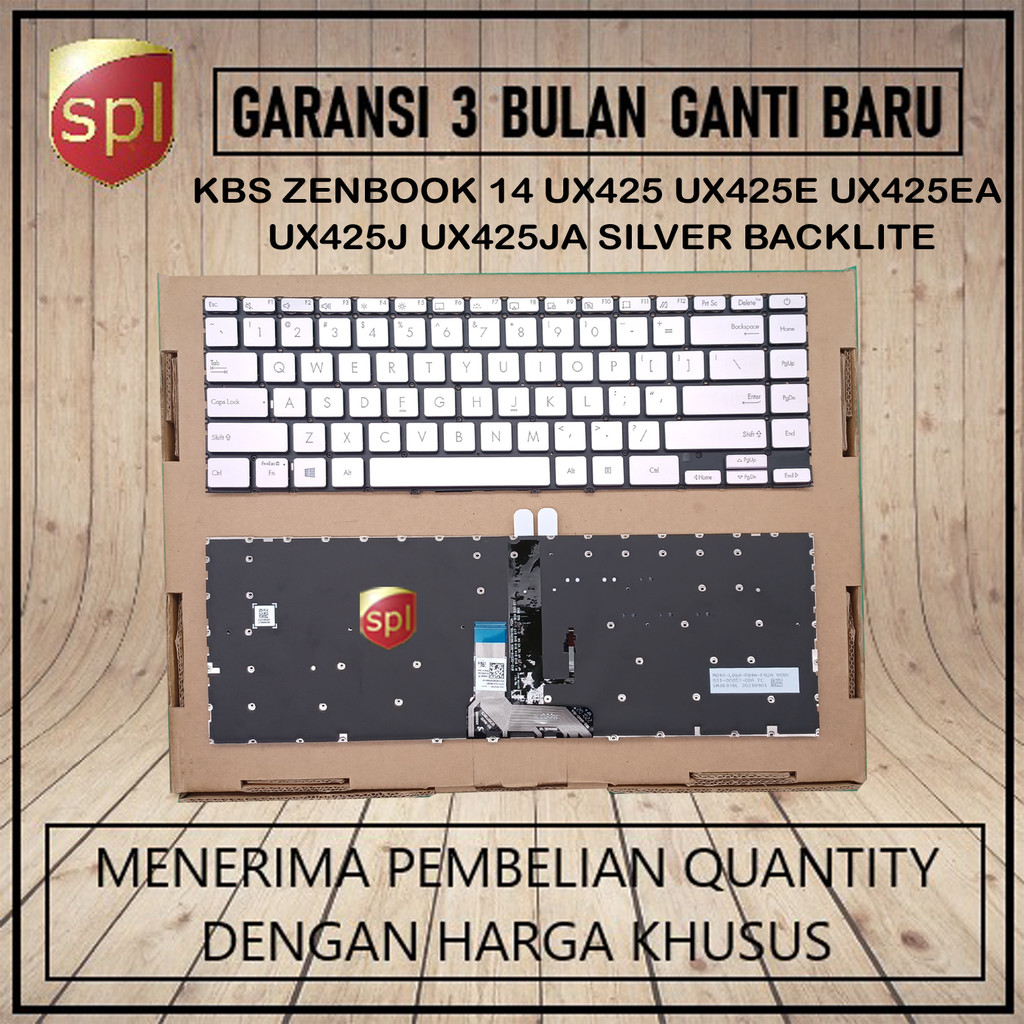 Jual Keyboard AS Zenbook 14 ux425 ux425e ux425ea ux425j ux425ja Silver ...