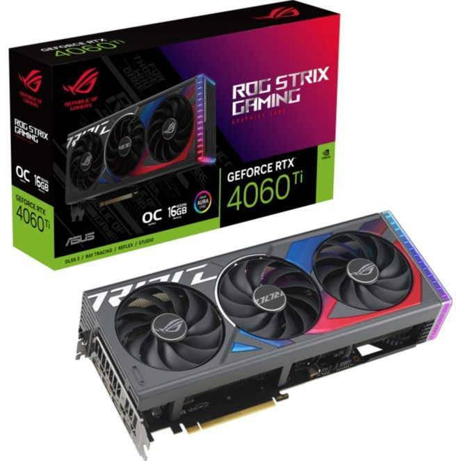 Jual BEBAS ONGKIR - ASUS ROG STRIX RTX 4060 Ti 16GB OC GDDR6 4060Ti 16G 128BIT VGA NVIDIA ...