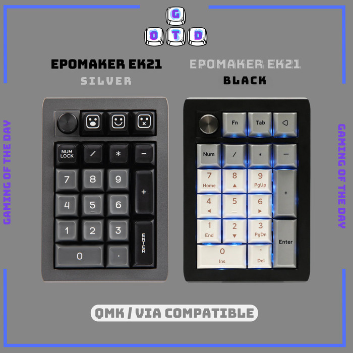 Jual Epomaker EK21 Numpad Macropad QMK/VIA 3-Mode Wireless Mechanical ...