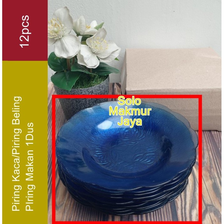 Jual PIRING KACA PIRING BELING PIRING MAKAN BENING KACA BELING 1 LUSIN ...