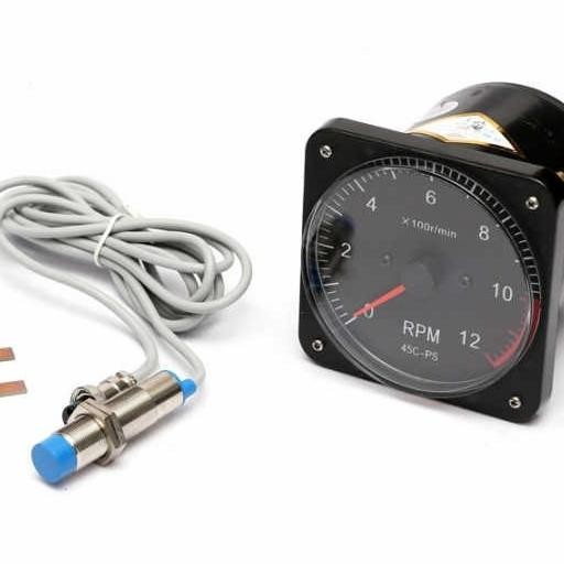 Jual Mechanical analog pointer tachometer for ship and boat 300 rpm 45c ...