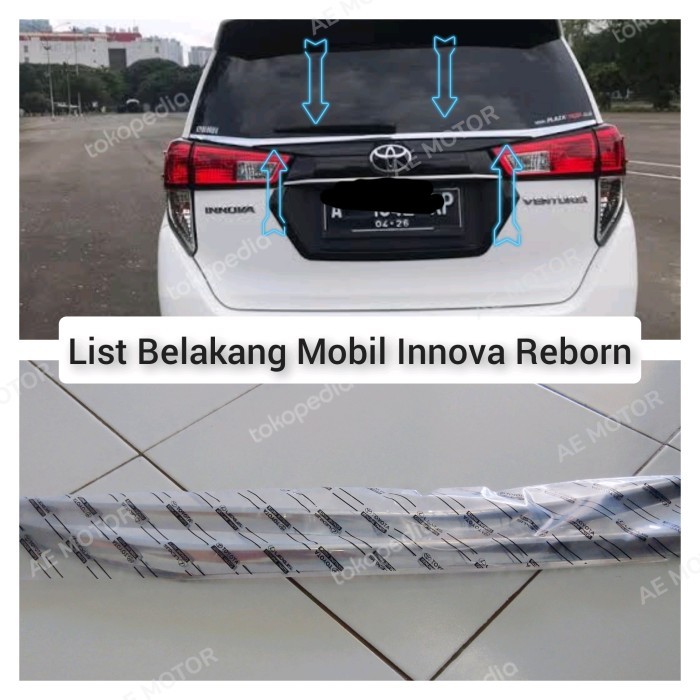 Jual GARNISH LIST CHROME INNOVA REBORN VENTURER LIS PINTU BAGASI ...