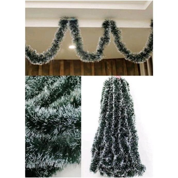 Jual PREMIUM SLINGER RUMBAI NATAL TEBAL BESAR HIJAU SNOW PUTIH SALJU ...