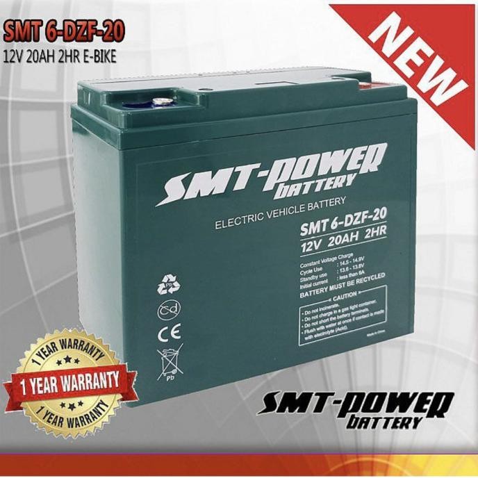 Jual Aki sepeda listrik selis 6-DZF-20 12v 20Ah MF Battery Kering 12v ...
