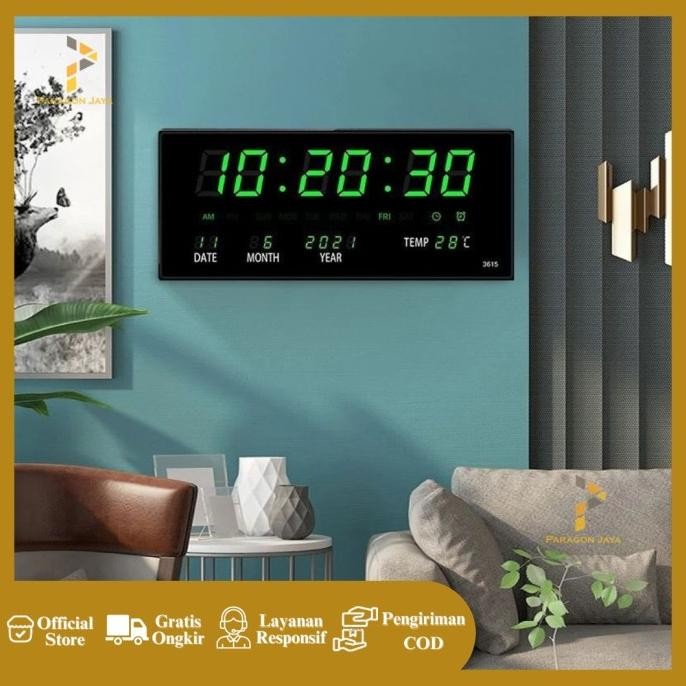 Jual Jd- 3615 Jam Digital Led Clock Dinding Meja Kalender Alarm Smart ...
