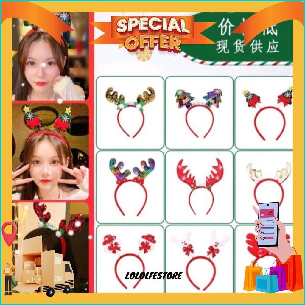 Jual Rs_Bando Natal..Tanduk Rusa Dan Christmas Yg Sangat Cantik Dan ...