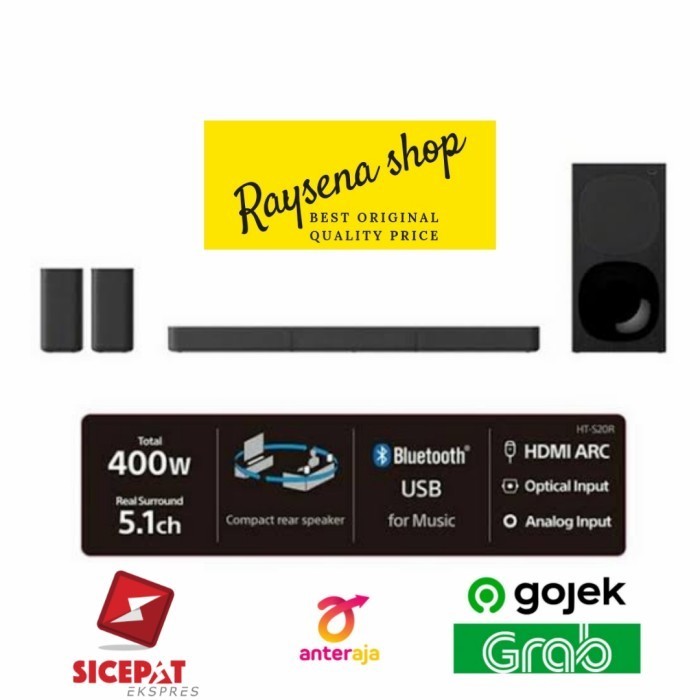 Jual Sony HT-S20R Soundbar 5.1Ch 400W + Rear Speaker Sound Bar HTS20R ...