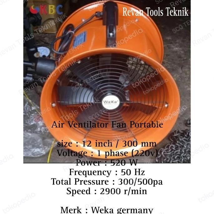Jual Portable Ventilator Kipas Blower 12Inch Germany Weka 12 Inch ...