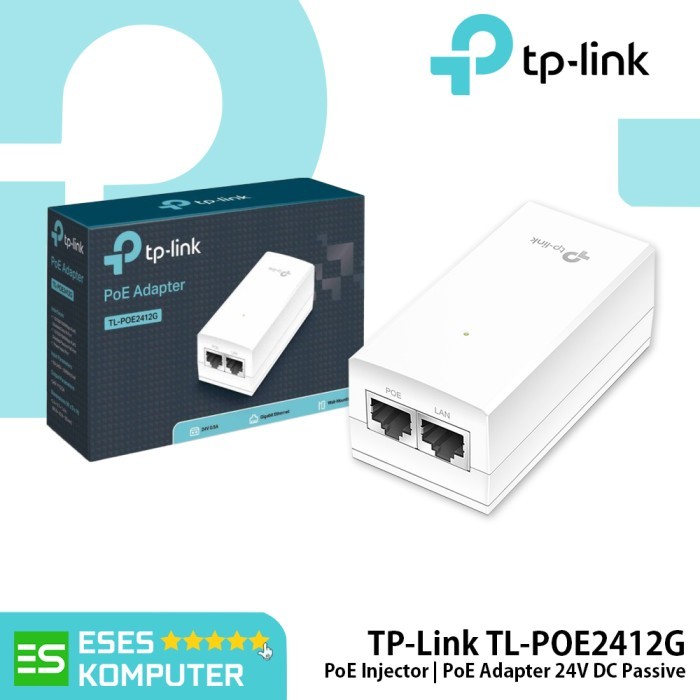 Jual TP-Link TL-POE2412G Gigabit PoE Injector 24V Passive PoE Adapter ...