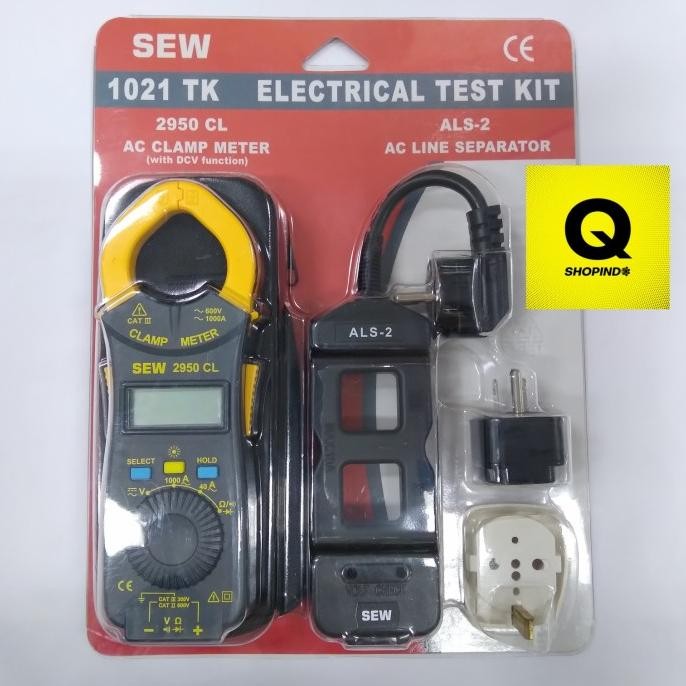 Jual Update SEW 1021TK TEST KIT (Clamp meter + AC Line Separator) qsho0 ...