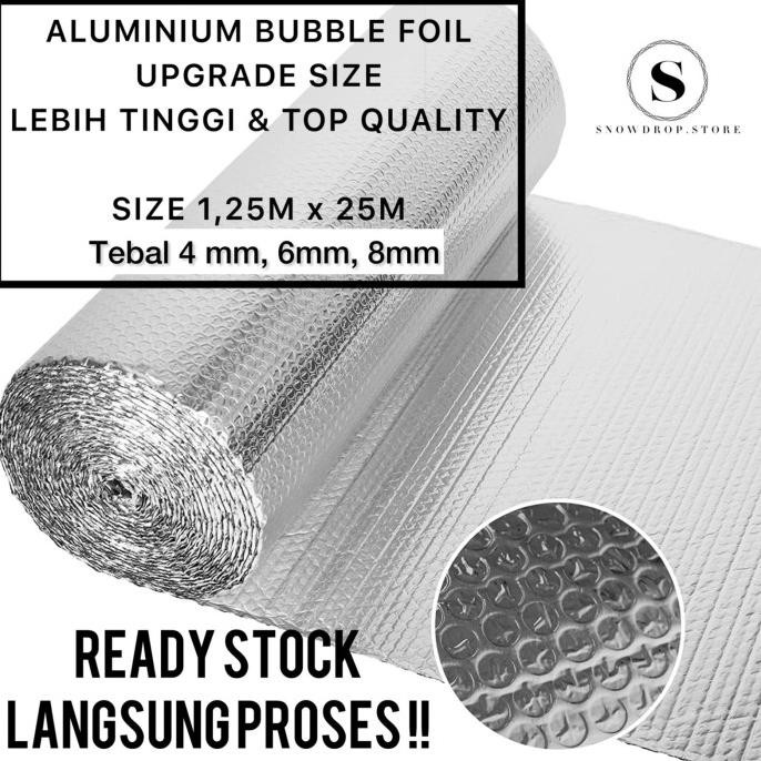 Jual ALUMINIUM FOIL BUBBLE DOUBLE PEREDAM PANAS INSULASI ATAP READY ...