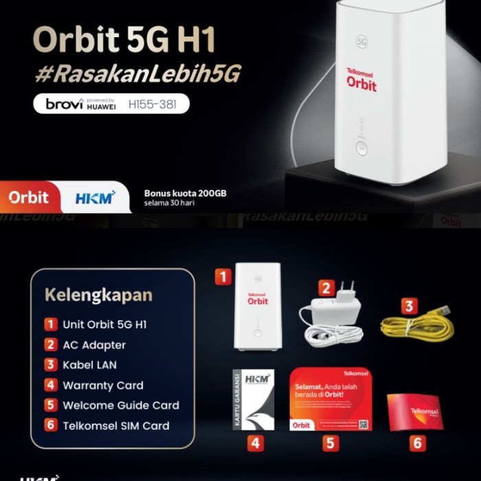 Jual NEW Huawei Brovi Orbit 5G Router Wifi CPE 5 H155-381 5G | Shopee ...