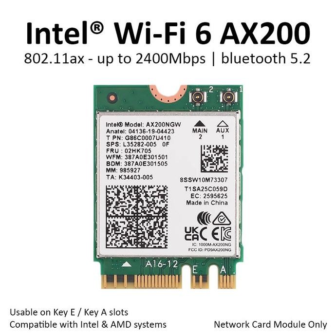 Jual Intel WiFi 6 AX200 Wireless Card Bluetooth 5 AX M.2 NGFF AX200NGW ...