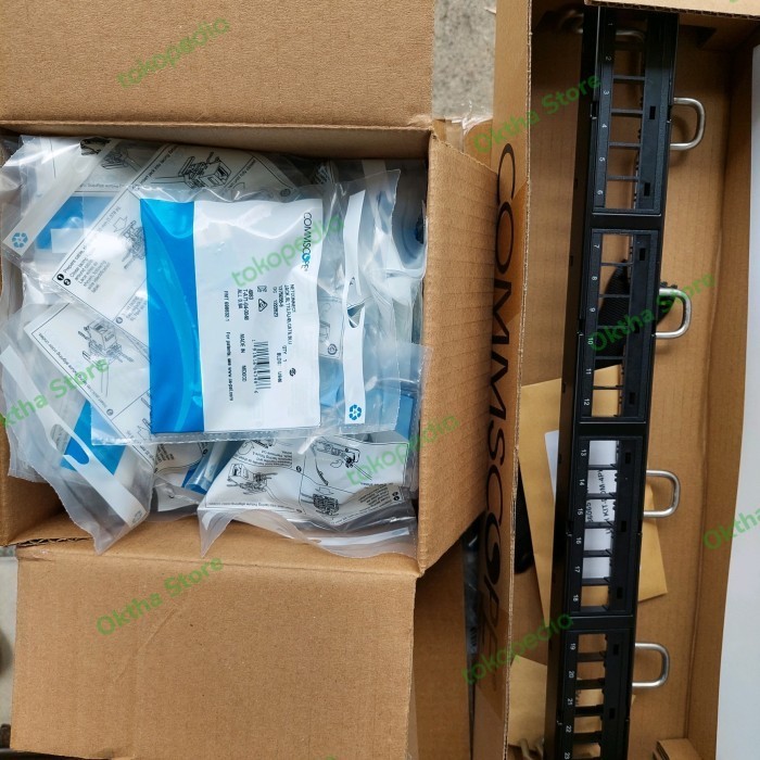 Jual PATCH PANEL 24 PORT AMP, Commscope Cat6 ORIGINAL 760237040 ...