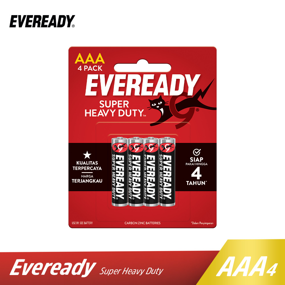 Jual Baterai EVEREADY CARBON ZINC SUPER HEAVY DUTY AAA BP4 | Shopee ...