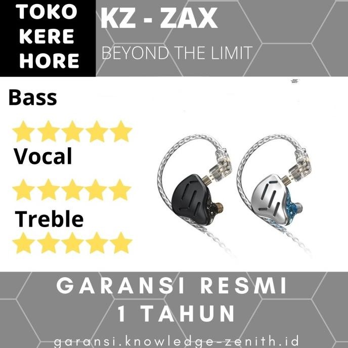 Jual new knowledge zenith kz zax hifi 7 drivers 6 ba + 1dd earphone with mic | Shopee Indonesia