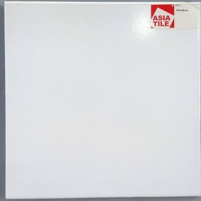 Jual Baru keramik asia tile 40x40 murano putih polos | Shopee Indonesia