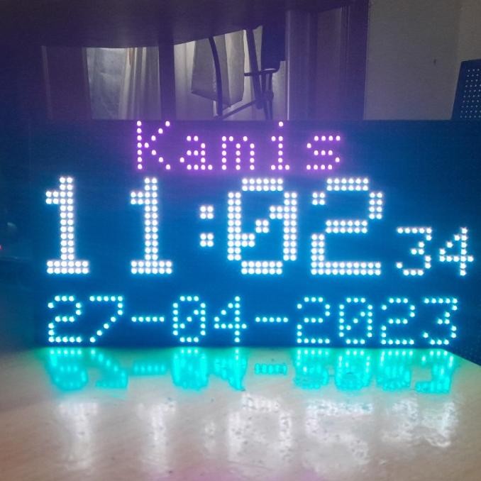 Jual Kit Arduino Esp8266 Esp 8266 Wireless Jam Clock Ntp P5 Hub75 Rgb Shopee Indonesia