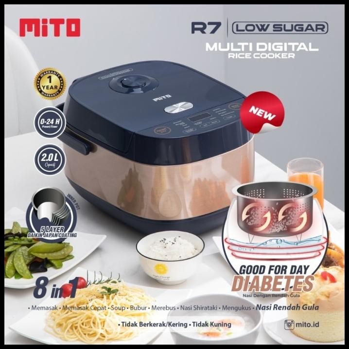 Jual MITO R7 R 7 R-7 Low Sugar Rice Cooker Low Carbo Digital Magicom | Shopee Indonesia