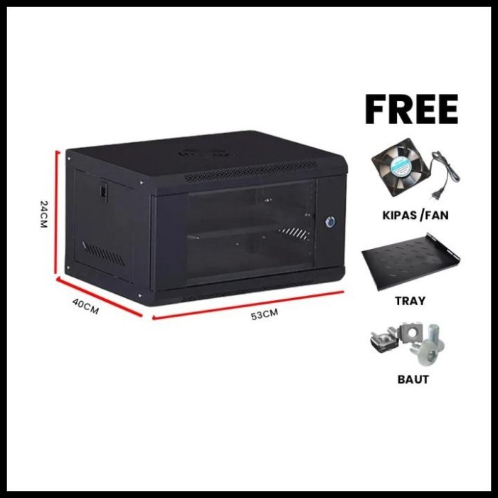 Jual Networking Rak Server Single Door 4U /Wallmount Rack Server 4U ...