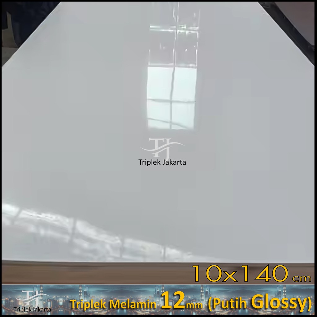 Jual Melamin Putih GLOSSY 1 Muka 12mm 10x140 cm | ISI 2 LEMBAR ...