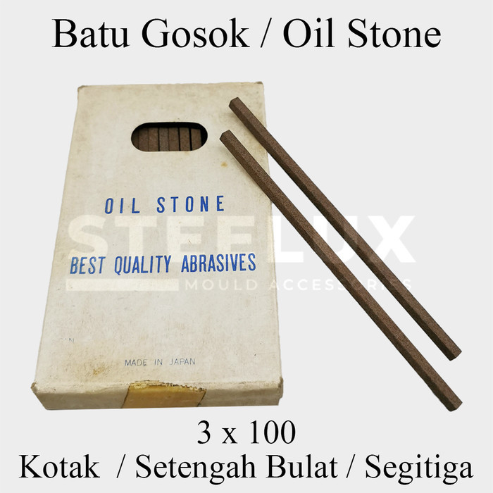 Jual Oil Stone Jepang 3x100 mm Setengah Bulat / Kotak / Segitiga Grit ...