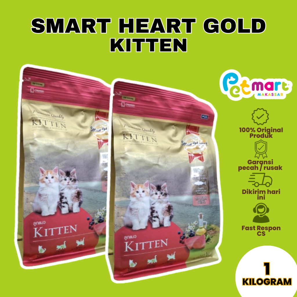 Jual Smart Heart Gold Cat Kitten 1Kg | Shopee Indonesia