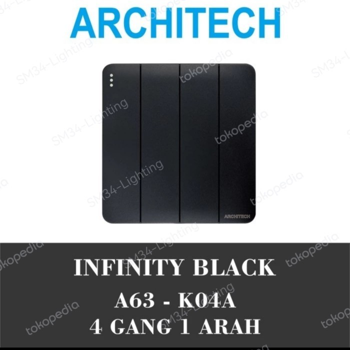 Jual Saklar Black Series Architech Tipe Infinity Engkel Seri Hitam ...
