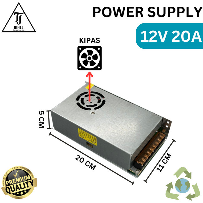 Jual Adaptor Power Supply 12V 20A / 30A Psu Jaring Cctv Led | Shopee Indonesia