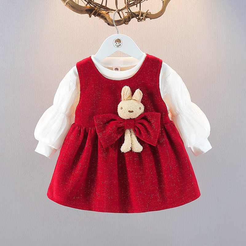 Jual Dress Putri Anak Perempuan, Gaun Lengan Panjang Set Dua Potong ...