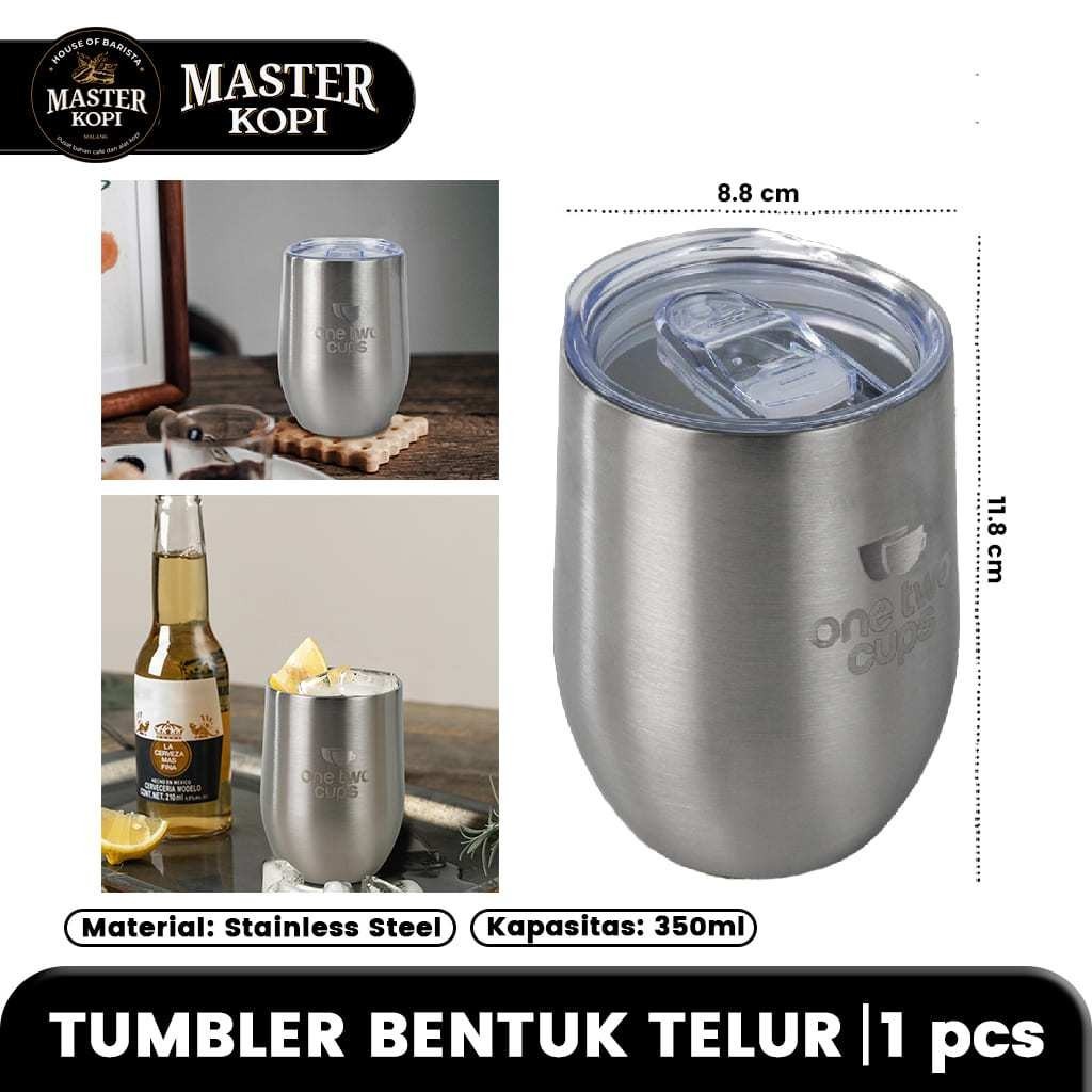 Jual Gelas Tumbler Kopi Susu Es Mug Unik Bentuk Telur Egg Shaped 350ml ...