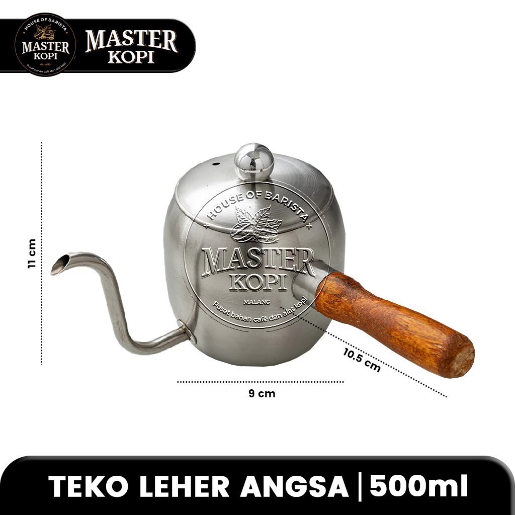 Jual Teko Kopi Leher Angsa Pegangan Kayu Gooseneck Pour Over Drip ...