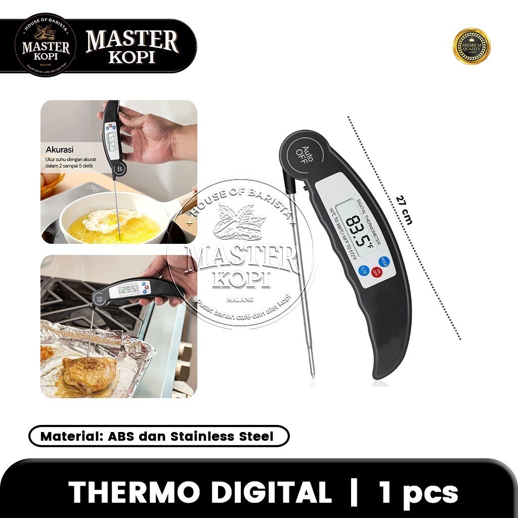 Jual Termometer Makanan Digital Daging Kopi Susu Foldable Digital ...