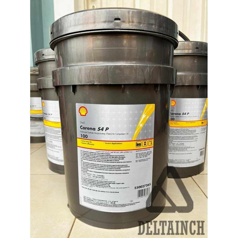 Jual Oli Kompresor Shell Corena S4 P 100 - (Compresor Piston 20Lt ...
