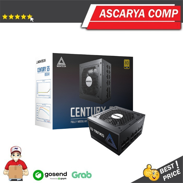 Jual Montech CENTURY G5 850 Watt 80 plus Gold ATX 3.0 PCIe 5.0 | Shopee ...