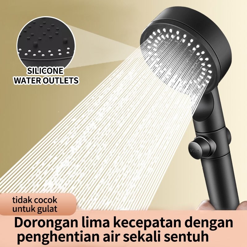 Jual Kepala Shower Mandi Set Hitam 3In 1 Portable Kamar Mandi Shower 5 E Nimalis | Shopee Indonesia