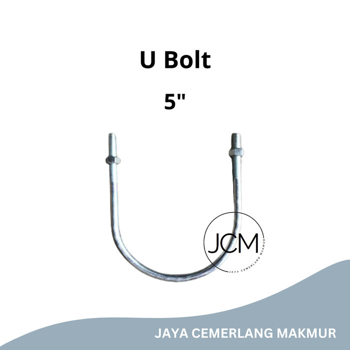 Jual U Bolt 5" Inch / Klem U Besi Galvanis 5" / Clamp U Galvanized 5 ...