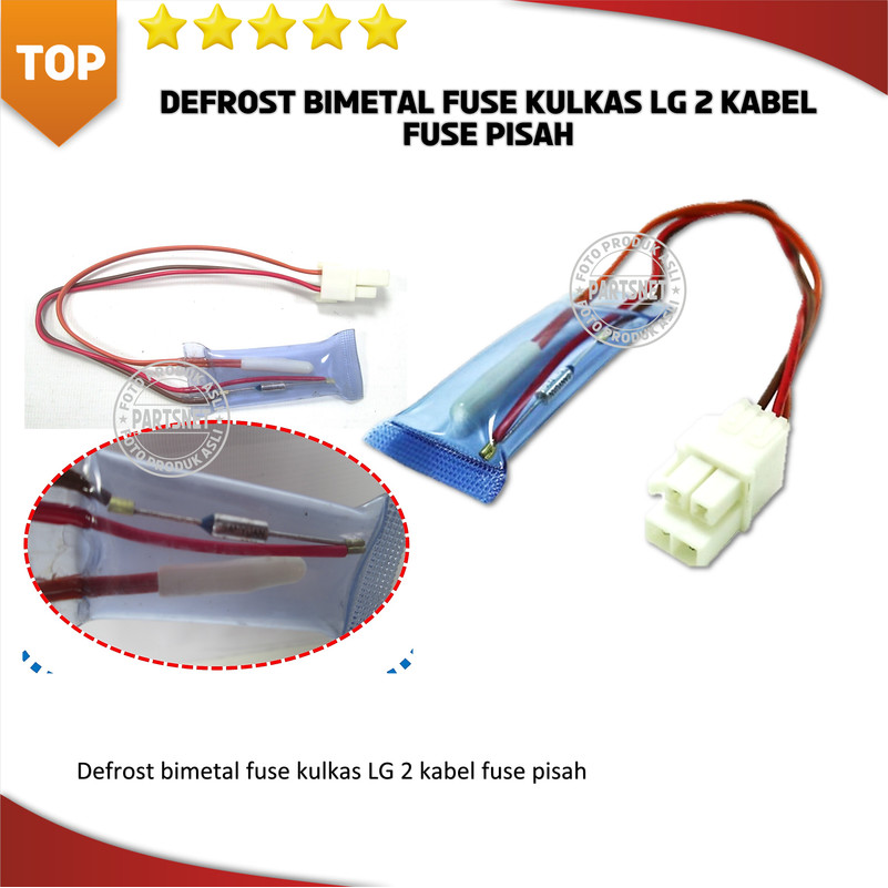 Jual Defrost bimetal fuse kulkas LG 2 kabel fuse pisah | Shopee Indonesia