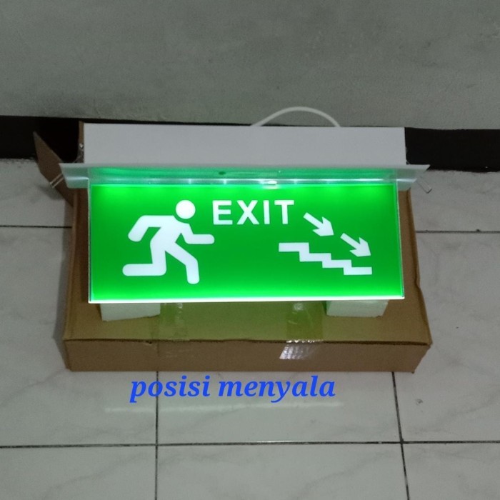 Jual Lampu led emergency tangga panah dan tulisan exit | Shopee Indonesia