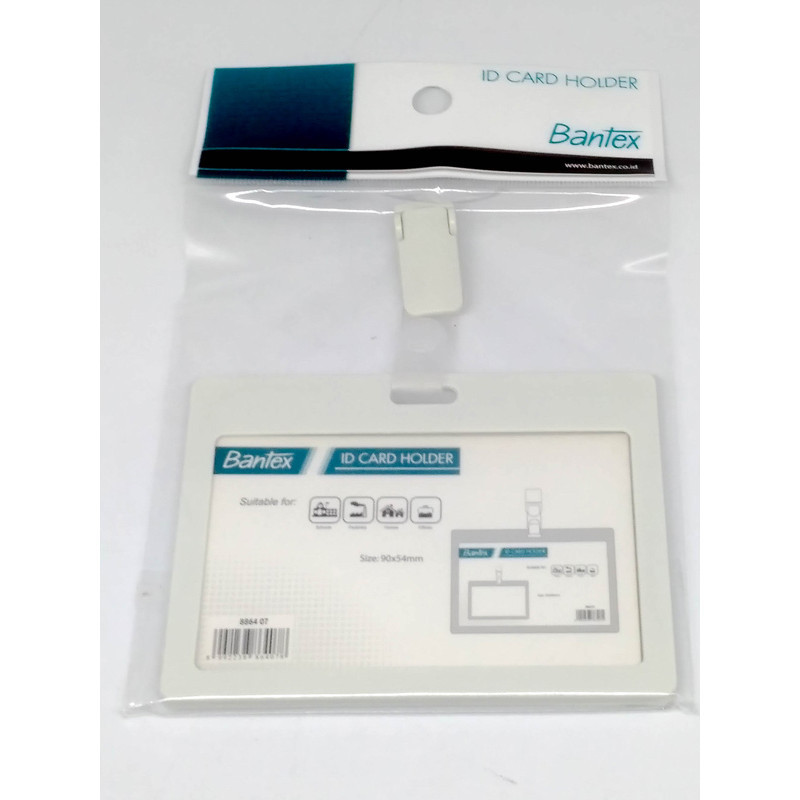 Jual Bantex Id Card Landscape + Clip 8864 07 Putih | Shopee Indonesia